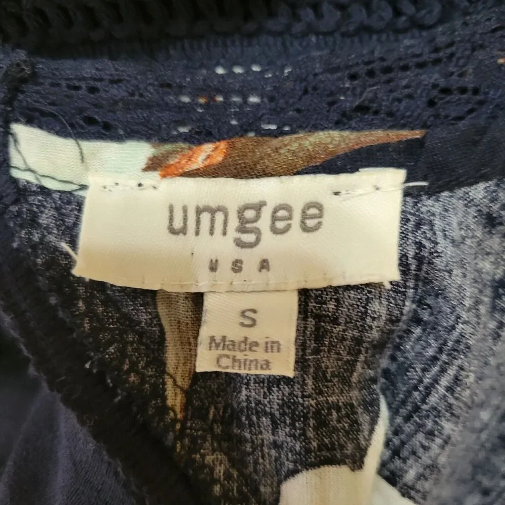 Umgee | Dresses | Umgee Usa Small Dress Tunic Flower Open Back Button ...